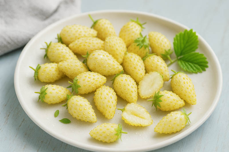 Fragaria vesca 'Yellow Wonder' (Wild Strawberry)