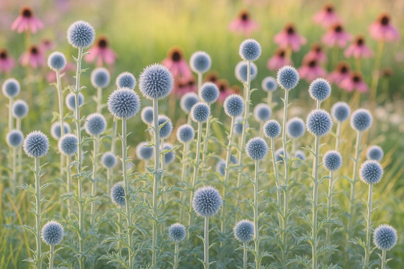 Echinops ritro 'Veitch's Blue' (Globe Thistle)