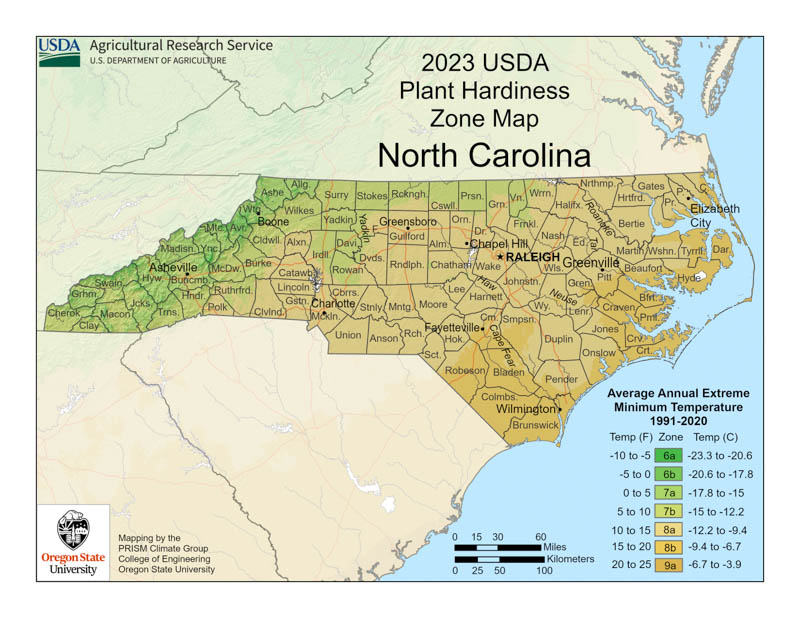 North Carolina Planting Zones - Growing Zones Guide