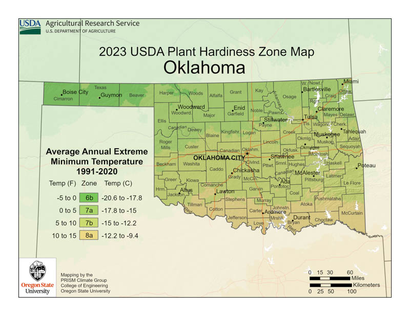 Oklahoma Planting Zones - Growing Zones Guide