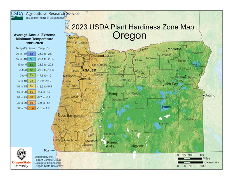 Oregon Planting Zones - Growing Zones Guide